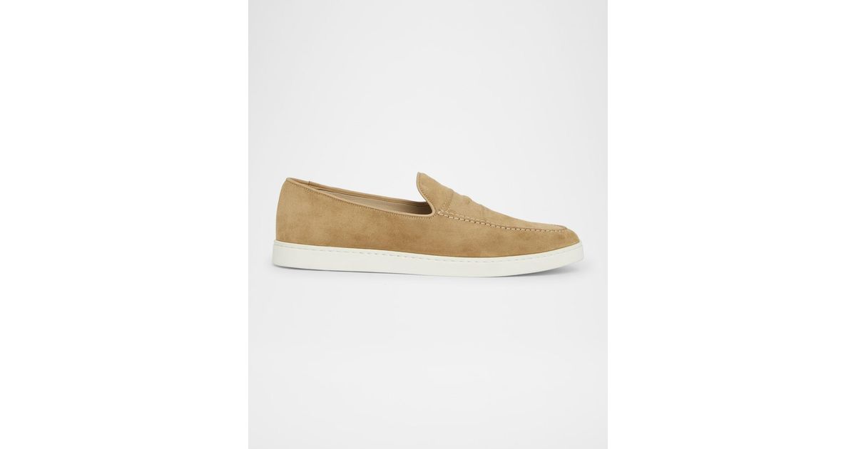 Church's Peebles Suede Penny Loafers in White for Men | Lyst