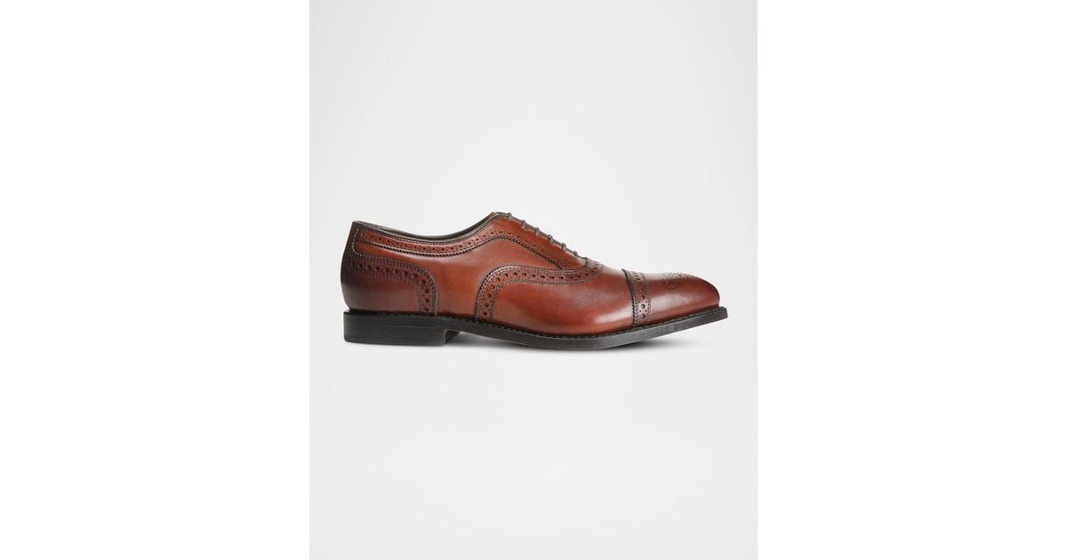 Allen Edmonds Strand Leather Cap-Toe Oxfords in Brown for Men | Lyst