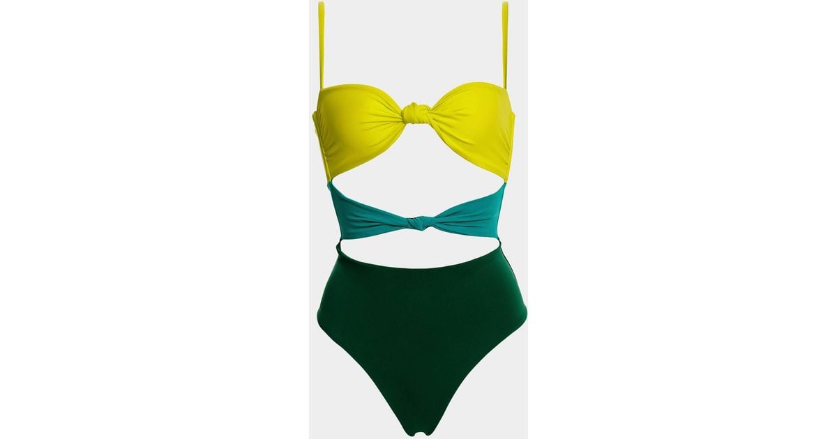 Agua Bendita Ventura Taby One-Piece Swimsuit in Green | Lyst