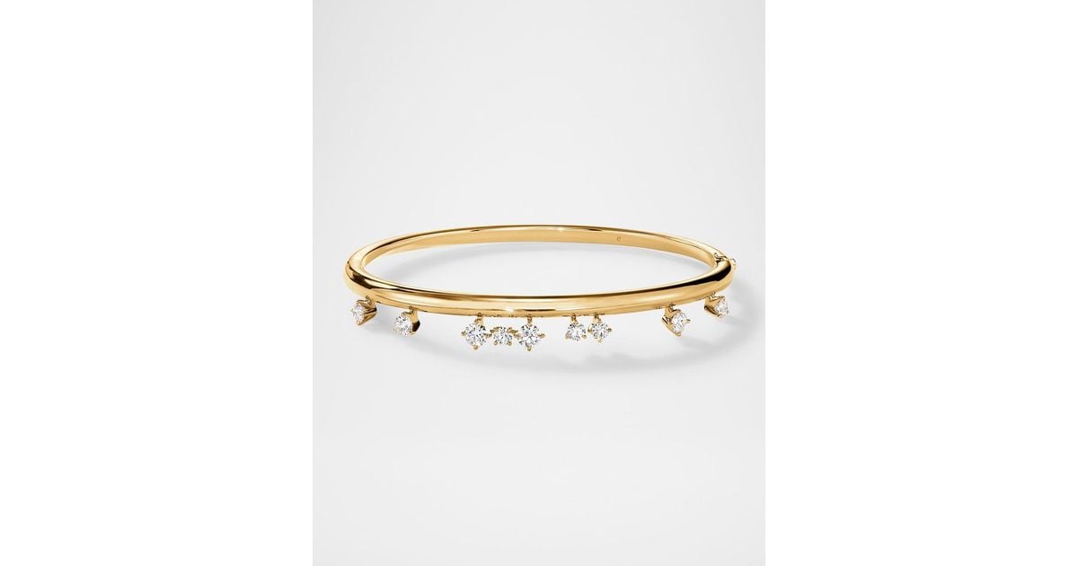Hearts On Fire Barre 18K Floating Diamond Bangle in White | Lyst