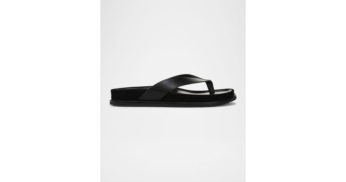 Vince Dali Leather Sandals in Black for Men | Lyst