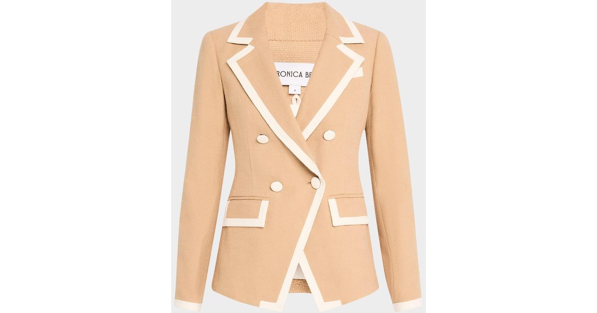 Veronica Beard Edison Dickey Jacket in Natural | Lyst