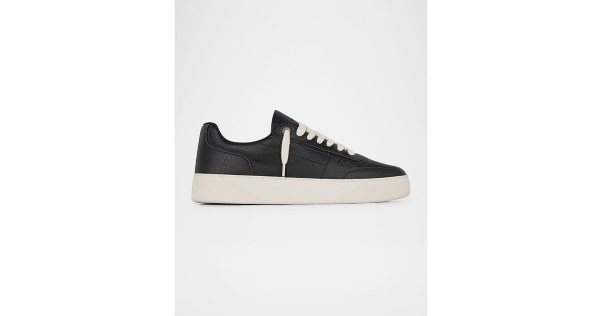 Represent Initial Leather Low-Top Sneakers in Black for Men | Lyst