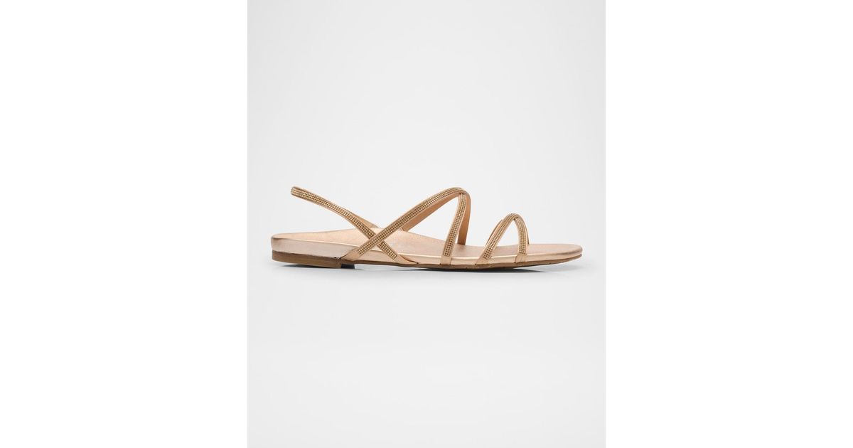 Pedro Garcia Bera Crystal Strappy Sandals in White | Lyst