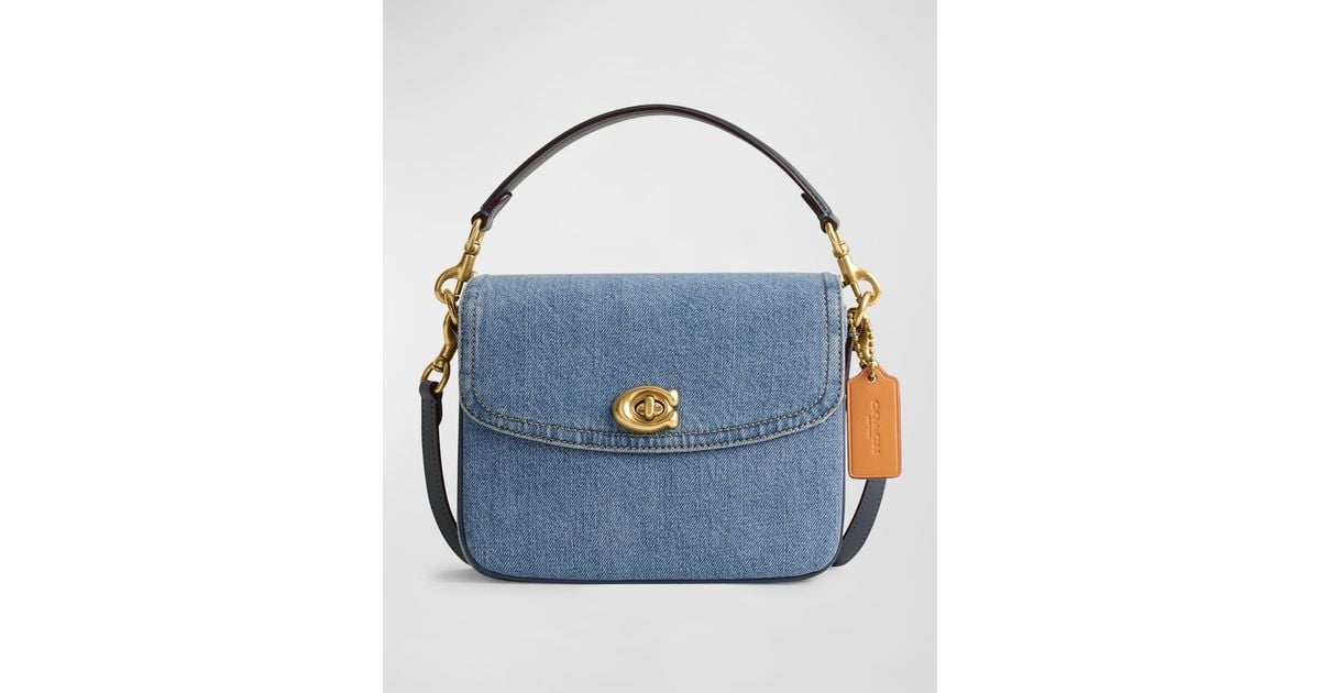 COACH Cassie 19 Denim Crossbody Bag in Blue | Lyst