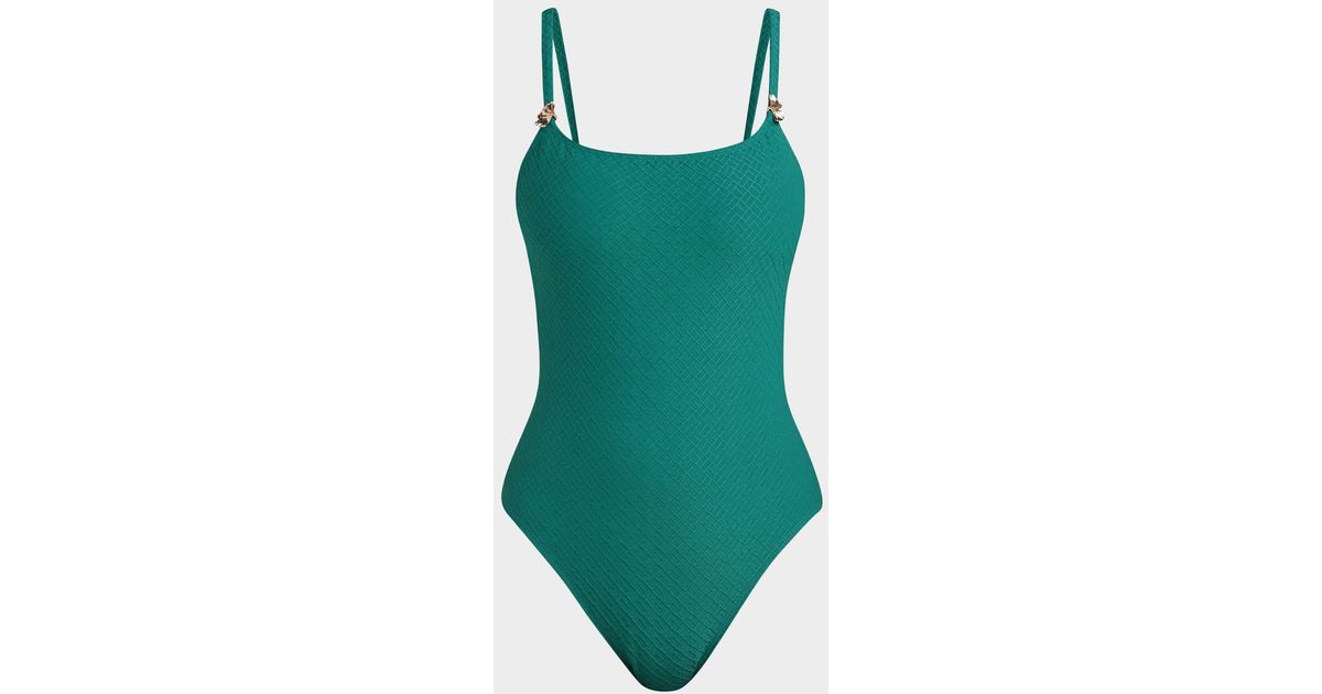 La Blanca Textured Tides Lingerie One-Piece Swimsuit in Green | Lyst