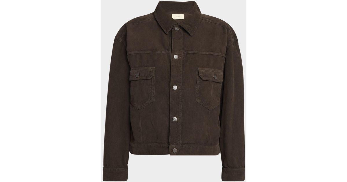 The Row Ness Corduroy Jacket in Black | Lyst