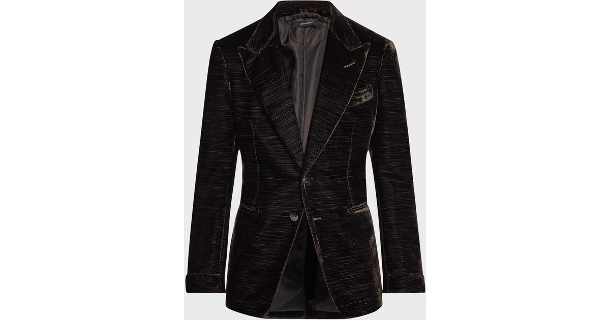 Tom Ford Shelton Velvet Faille Cocktail Jacket in Black for Men | Lyst