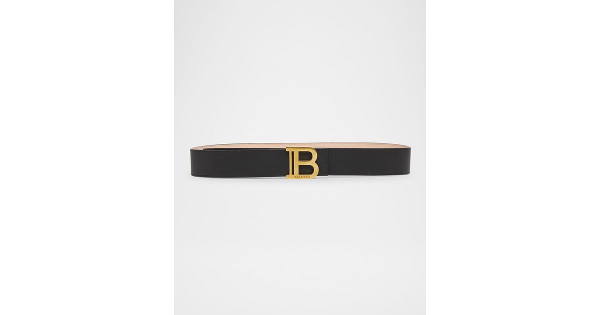 Balmain B-Logo Medium Leather Belt | Lyst