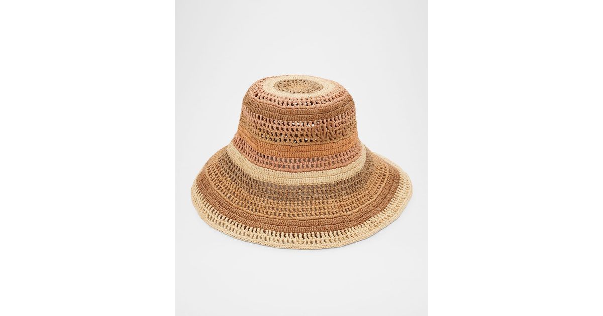 Chloé Sunset Raffia Bucket Hat in Natural | Lyst