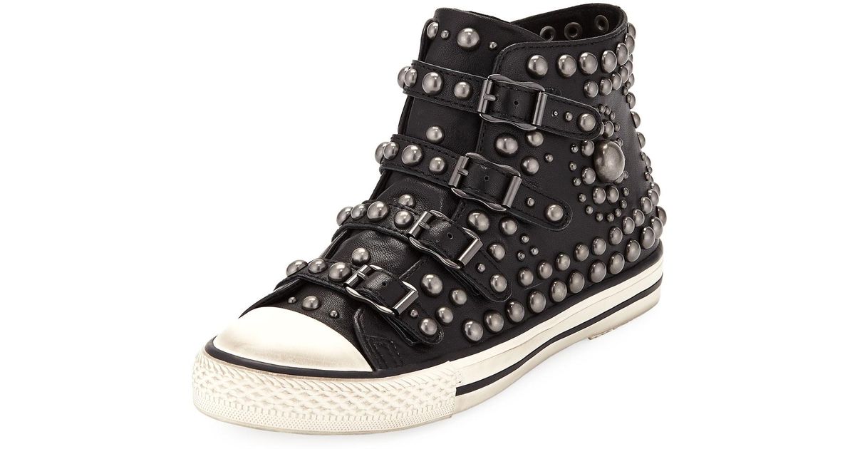 Studded High Top Sneakers