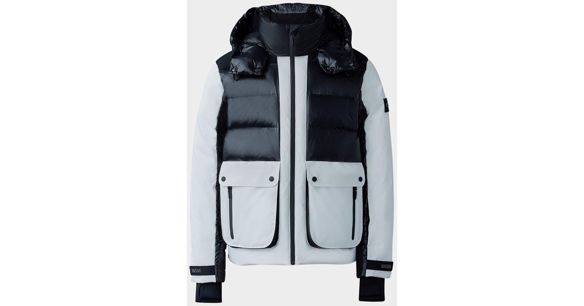 Mackage Cody Bicolor Down Ski Jacket in Blue for Men | Lyst