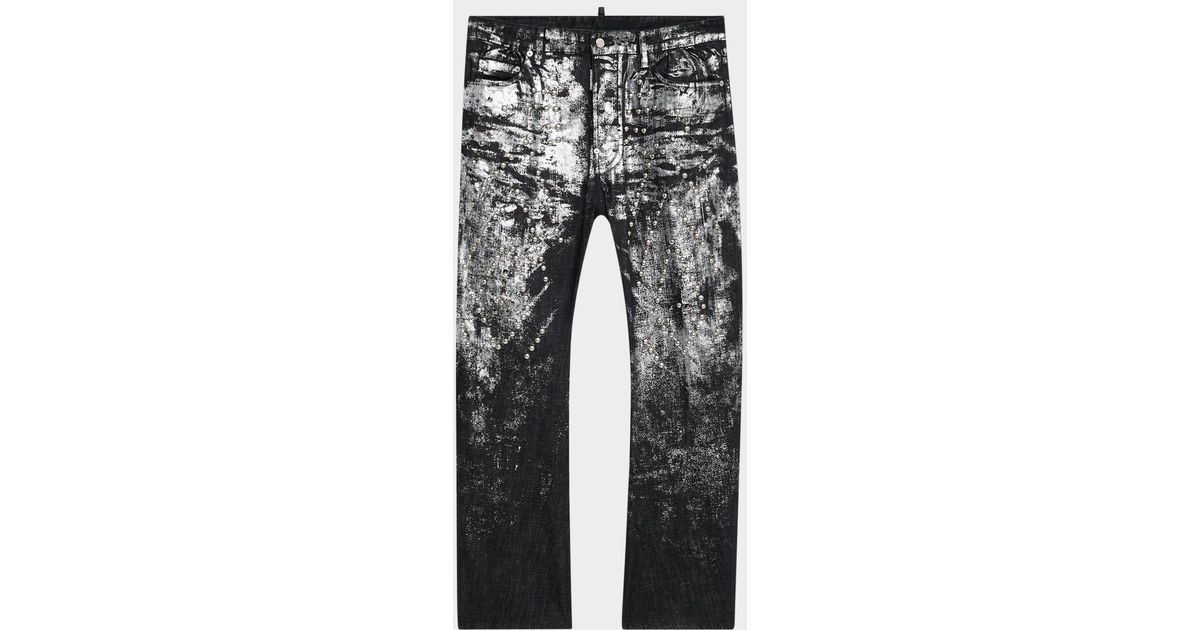 DSquared² London Bro Metallic Jeans in Gray for Men | Lyst