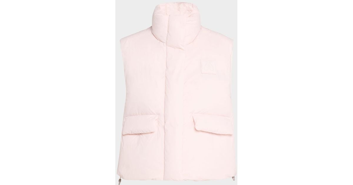 Moose Knuckles Katrina Turtleneck Puffer Vest in Pink | Lyst