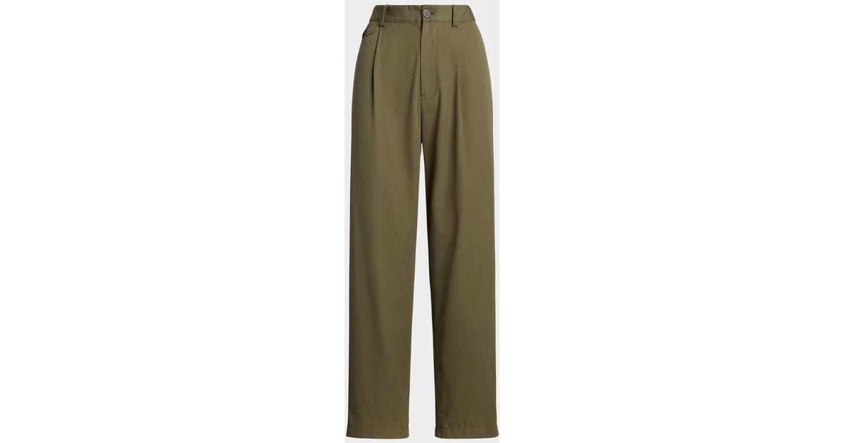 Ralph Lauren Gordon Cotton Gabardine Pants in Green | Lyst