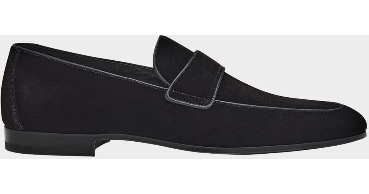 Magnanni Jasper Ii Velvet Keeper Loafers in Black for Men | Lyst