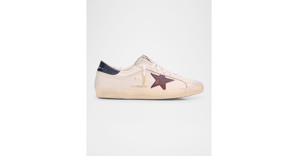 Golden Goose Superstar Leather And Suede Low-Top Sneakers in Pink for ...