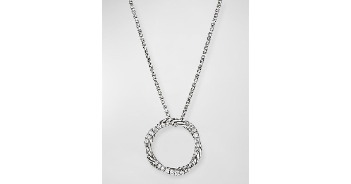 David Yurman Petite Pave Infinity Pendant Necklace With Diamonds in ...