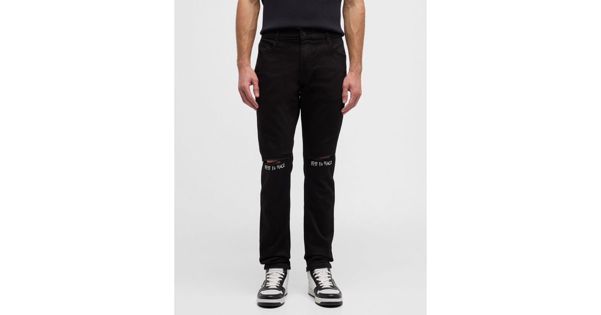 RTA Bryant R. I.P. Skinny Jeans in Black for Men | Lyst