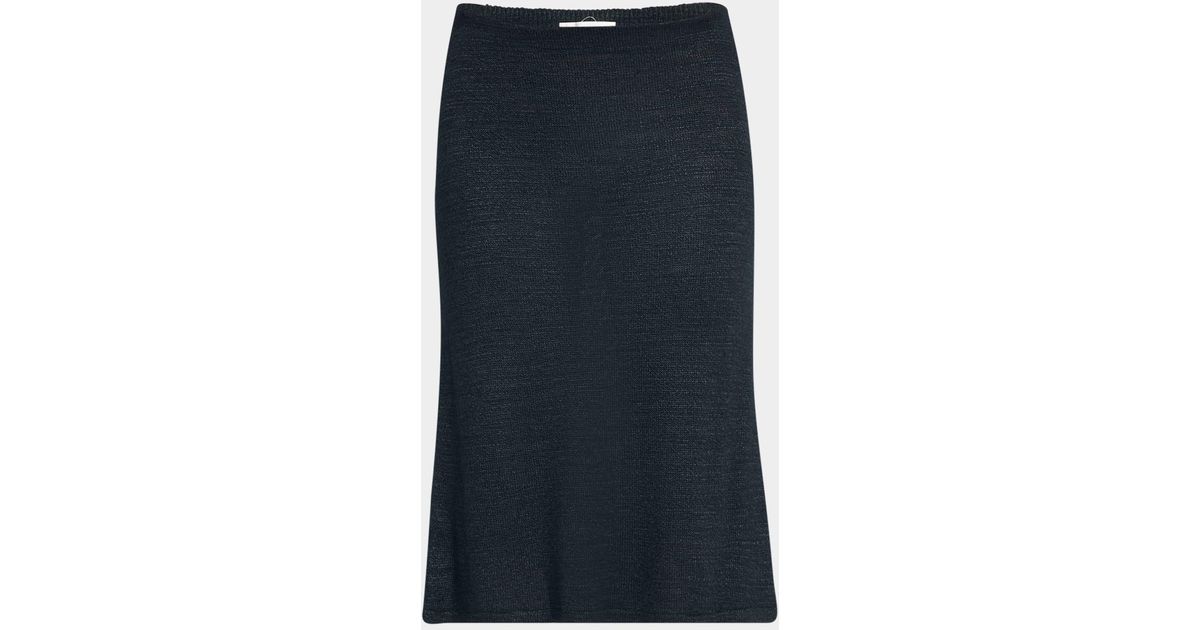 The Row Jesto Knit Midi Skirt in Blue | Lyst
