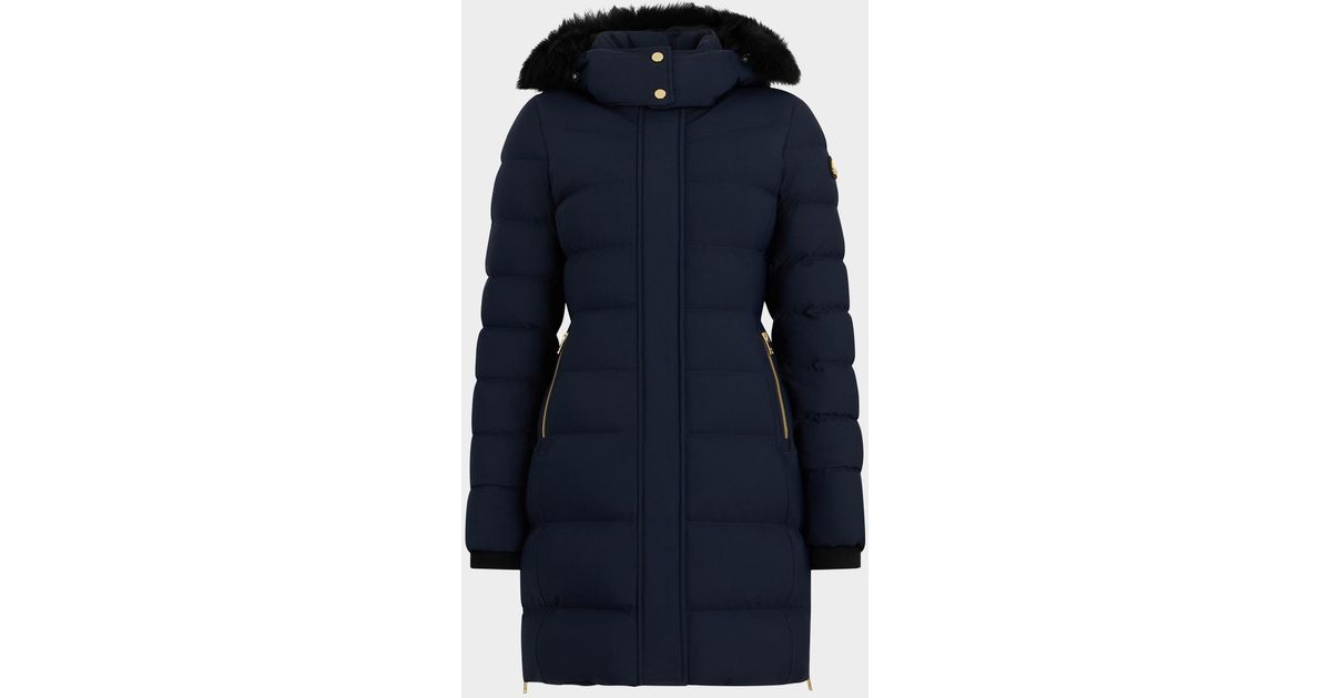 Moose Knuckles Watershed 3 Down Parka With Removable Hood in Blue | Lyst
