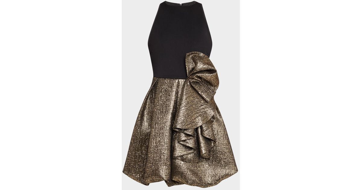 ONE33 SOCIAL Metallic Jacquard & Crepe Bubble Mini Dress | Lyst