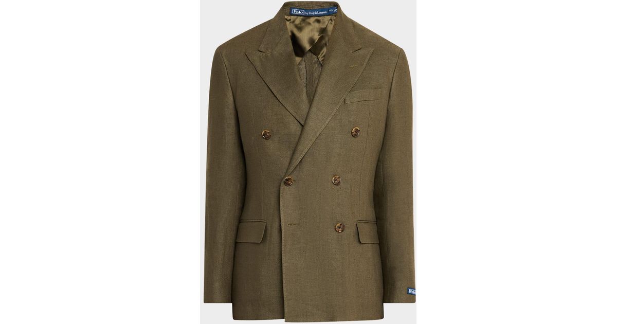 Polo Ralph Lauren Polo Soft Tailored Linen Suit Jacket in Green for Men ...