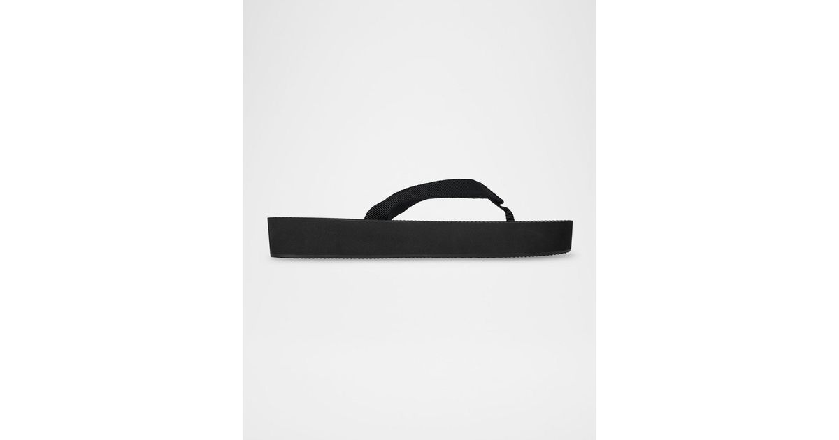 The Row Dune Cotton Flatform Thong Sandals in Black | Lyst