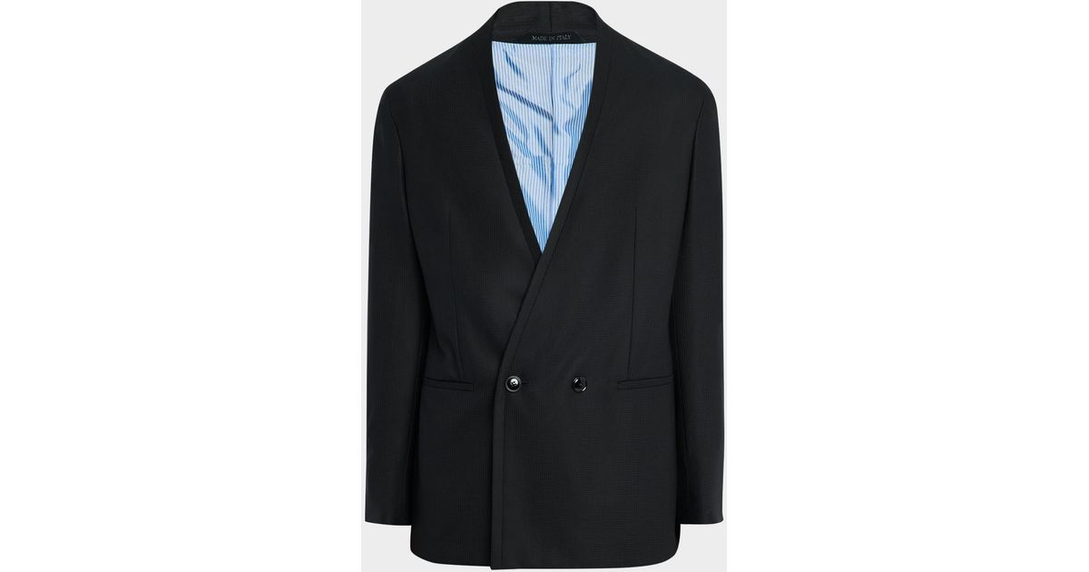 Giorgio Armani Upton Double-Breasted Suit in Black for Men | Lyst