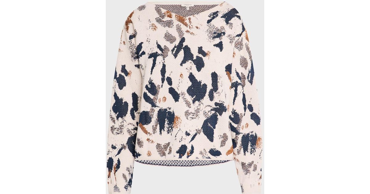 Lafayette 148 New York Paint Splatter Jacquard Knit Sweater | Lyst