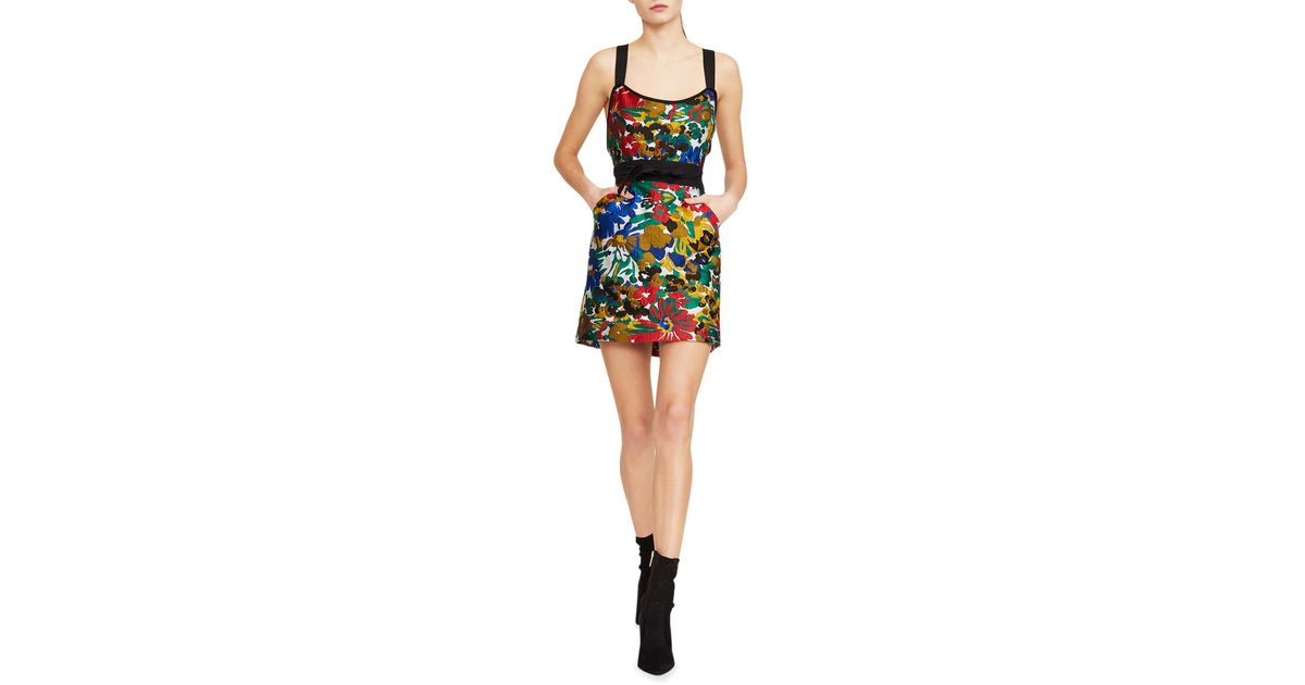 Cynthia Rowley Mackenzie Print Mock-Neck Short Dress | Lyst