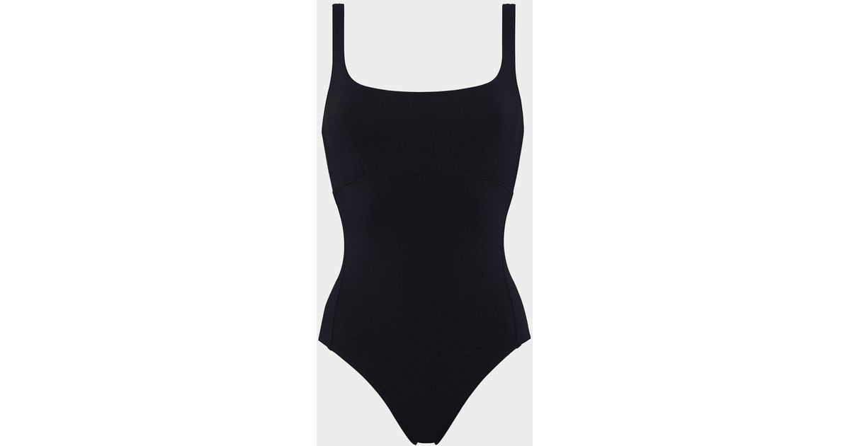 Eres Arnaque Square-Neck One-Piece Swimsuit in Black | Lyst