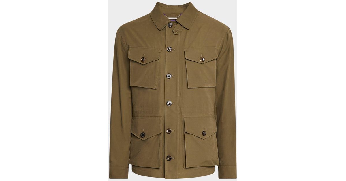 Ralph Lauren Twill Four-Pocket Jacket in Green for Men | Lyst