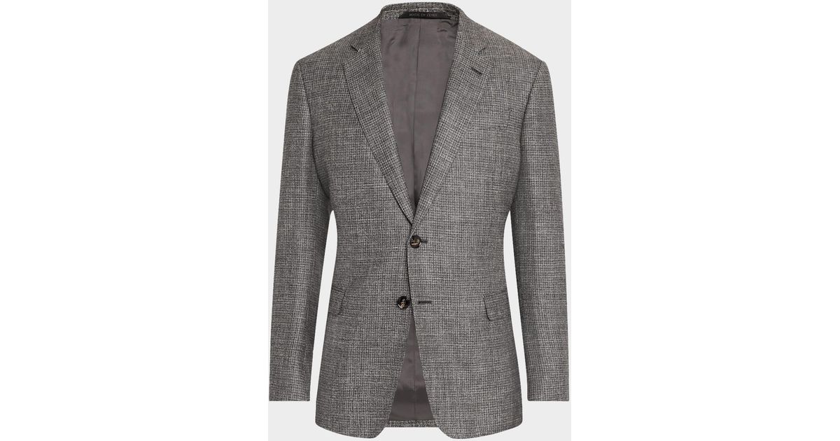 Giorgio Armani Crushed Texture Sport Coat in Gray for Men | Lyst