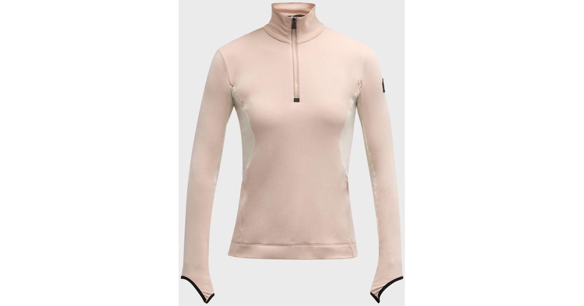 Moncler Polartec Quarter-Zip Base Layer in Natural | Lyst