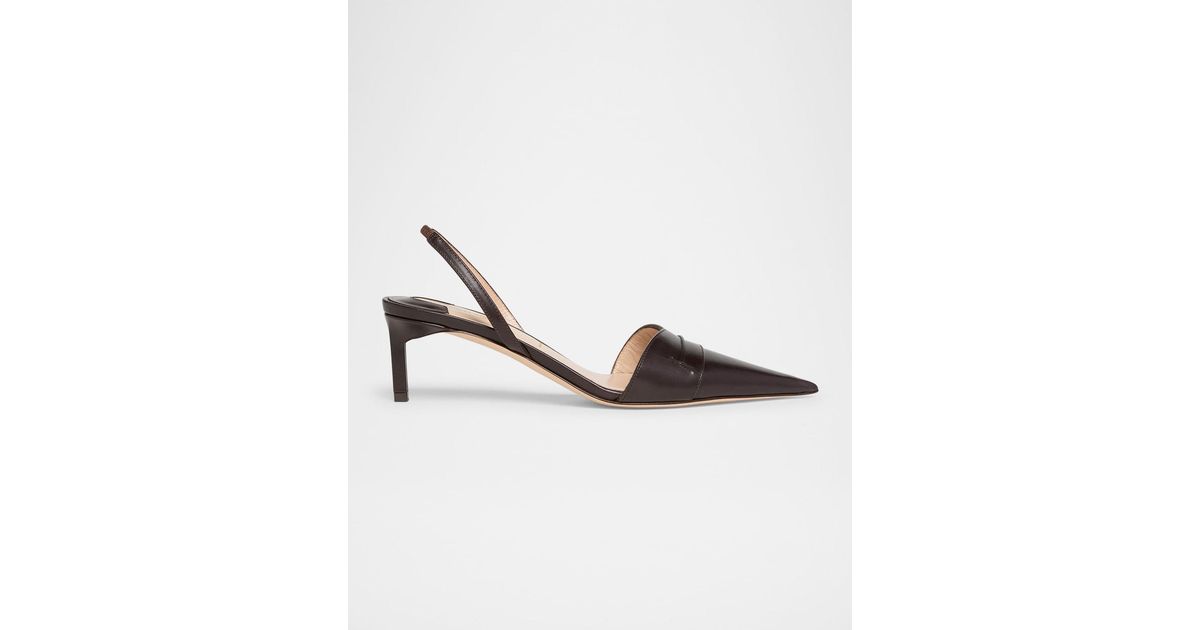Tom Ford Eva Soft Calf Leather Slingback Pumps in Brown | Lyst