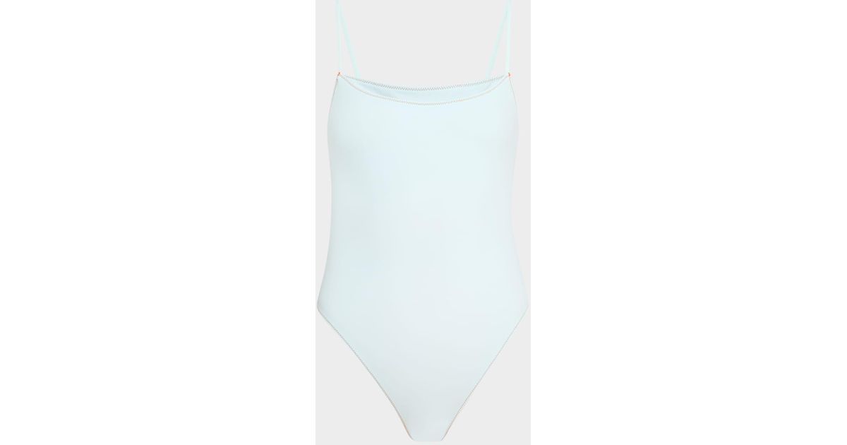 Solid & Striped The Renna One-Piece Swimsuit in White | Lyst