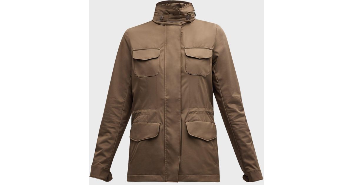 Loro Piana Traveler Windmate Stretch Storm System Jacket in Brown | Lyst