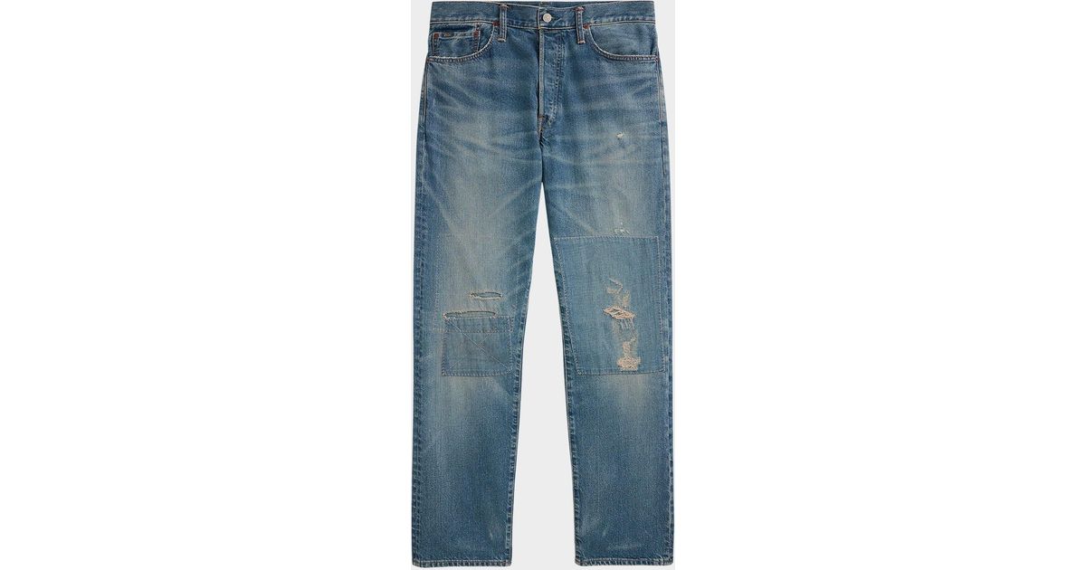 Polo Ralph Lauren Heritage Straight-Leg Distressed Jeans in Blue for ...