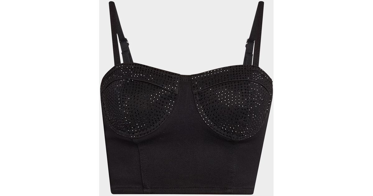 Purple Rhinestone Corset in Black | Lyst