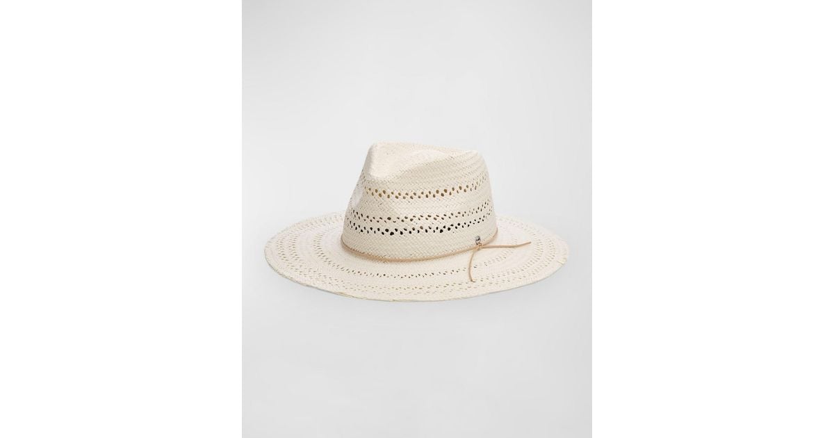 Rag & Bone Elle Straw Fedora in Natural | Lyst