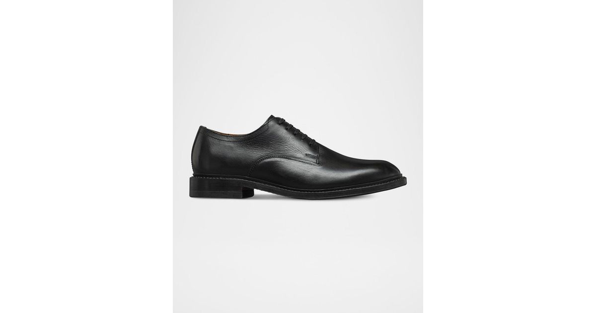 Allen Edmonds Trevor Leather Plain-Toe Derby Shoes in Black for Men | Lyst