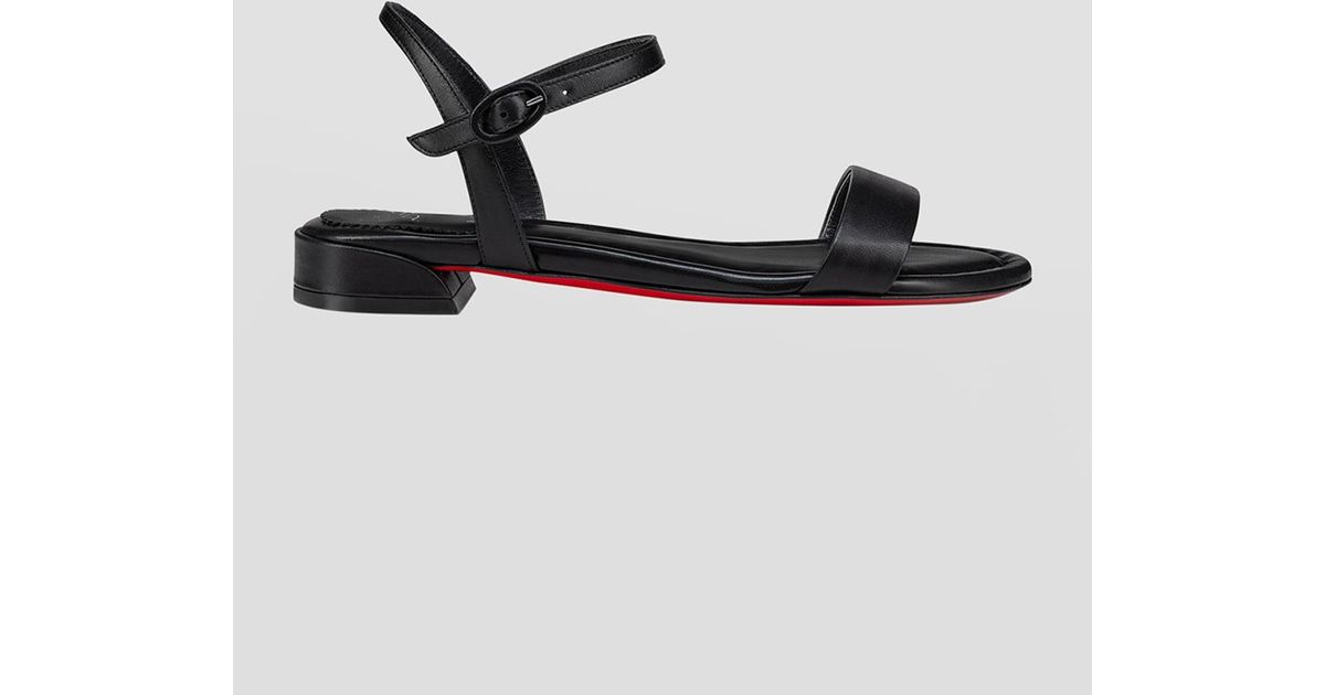 Christian Louboutin Sweet Jane Sole Ankle-Strap Sandals in Metallic | Lyst