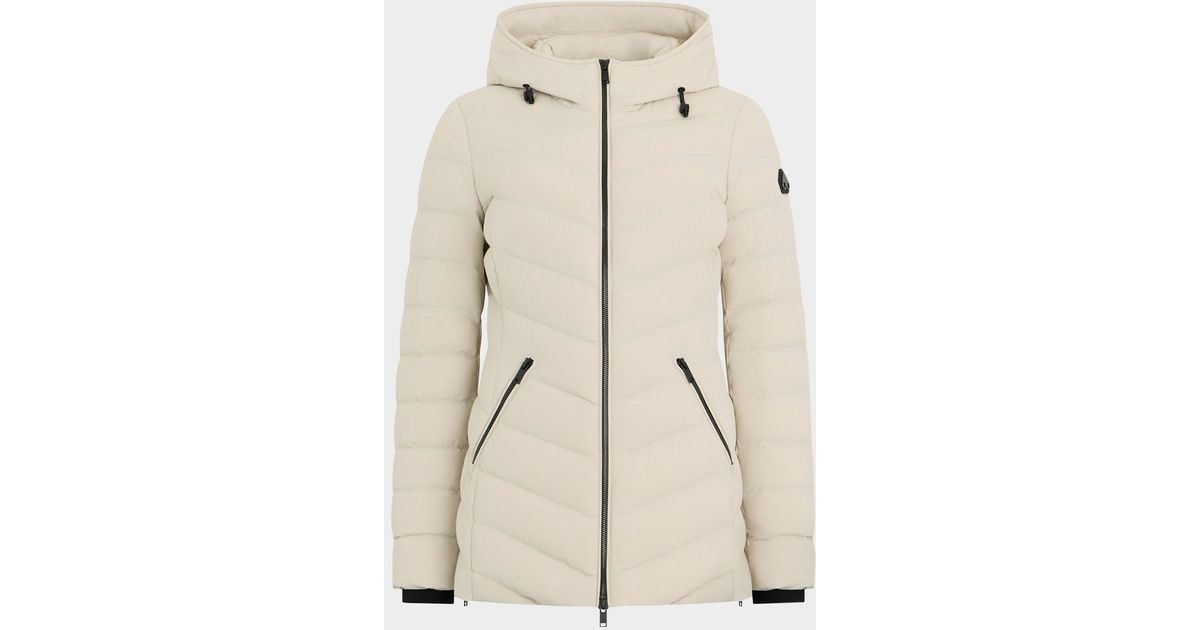 Moose Knuckles Rockcliff Hooded Down Puffer Jacket in Natural | Lyst