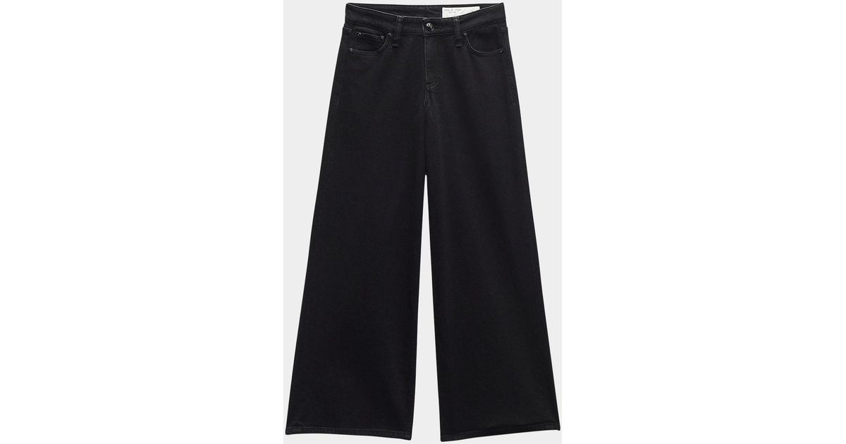 Rag & Bone Aiden Low-Rise Wide Jeans in Blue | Lyst