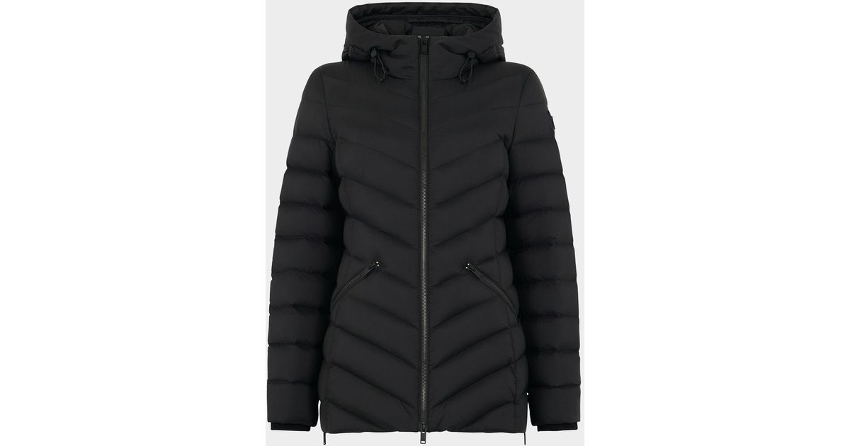 Moose Knuckles Rockcliff Hooded Down Puffer Jacket in Black | Lyst