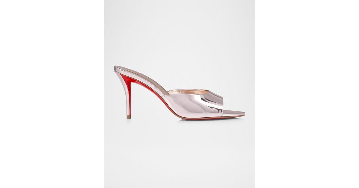 Christian Louboutin Miss Z Mirror Sole Mule Sandals in Pink | Lyst
