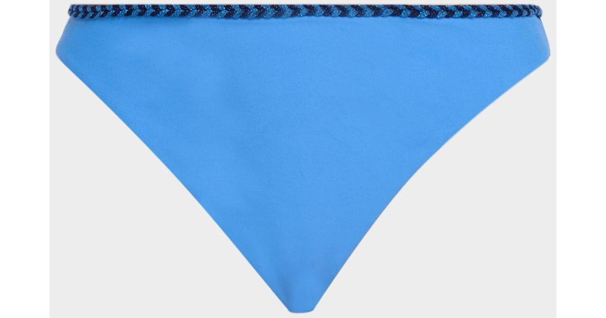 Ramy Brook Braided Isla Bikini Bottoms in Blue | Lyst