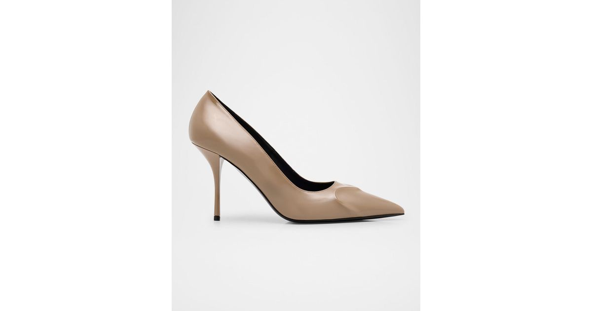 Alaïa Patent Leather 3D Coeur Pumps in White | Lyst