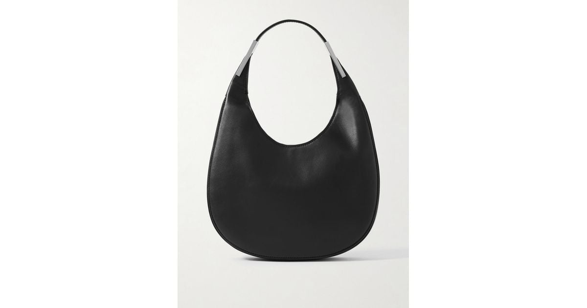 SAVETTE Florence Small Leather Shoulder Bag in Black | Lyst